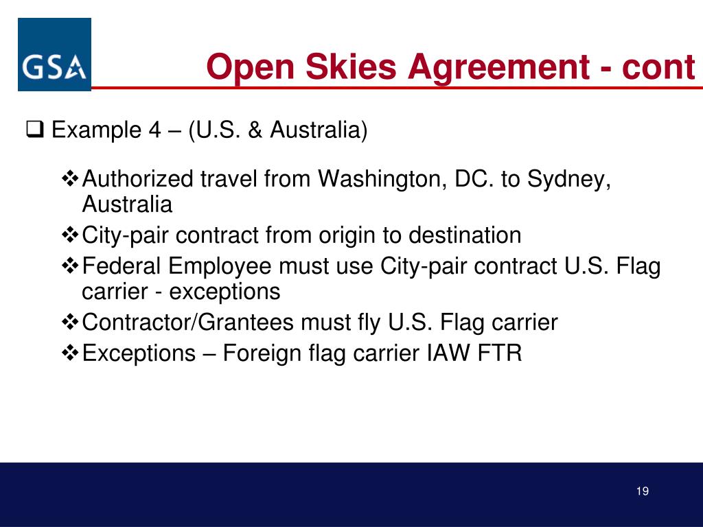 PPT - Fly America Act Briefing: GSA Authority History and Exceptions ...