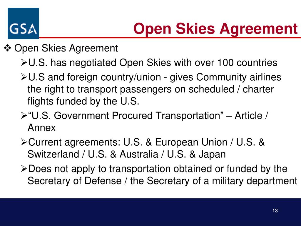 PPT - Fly America Act Briefing: GSA Authority History and Exceptions ...