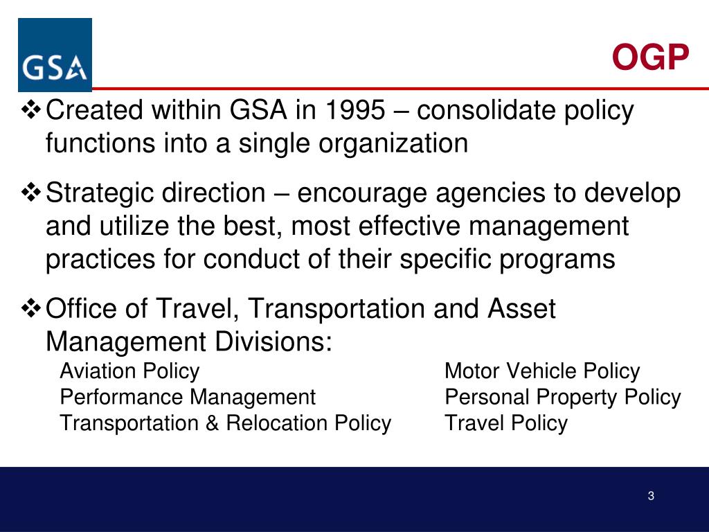 PPT - Fly America Act Briefing: GSA Authority History and Exceptions ...