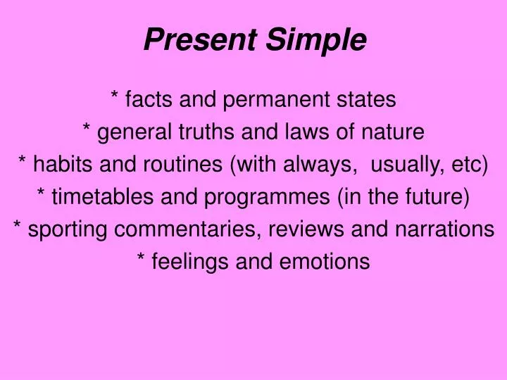 PPT - Present Simple PowerPoint Presentation, free download - ID:6895877