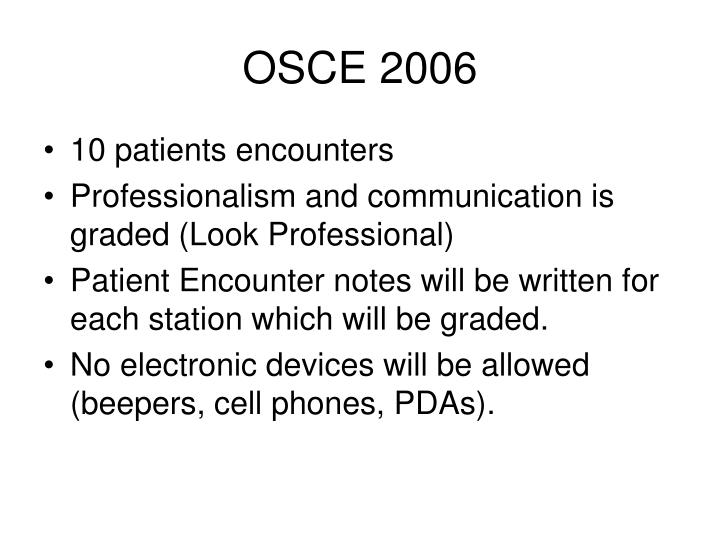 PPT - OSCE 2006 PowerPoint Presentation - ID:6896416