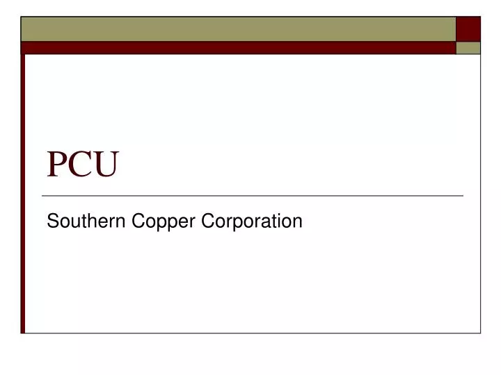 PPT - PCU PowerPoint Presentation, free download - ID:6896555