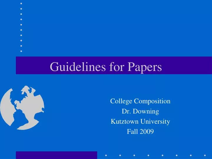 PPT - Guidelines for Papers PowerPoint Presentation, free download - ID ...