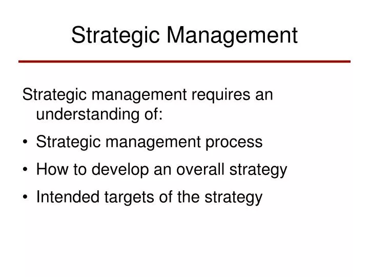 PPT - Strategic Management PowerPoint Presentation, free download - ID ...