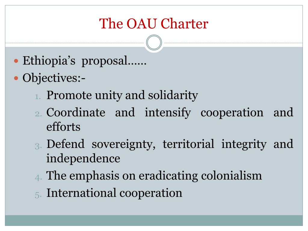 PPT - 50 th Anniversary of the OAU/AU: Origins, Achievements ...