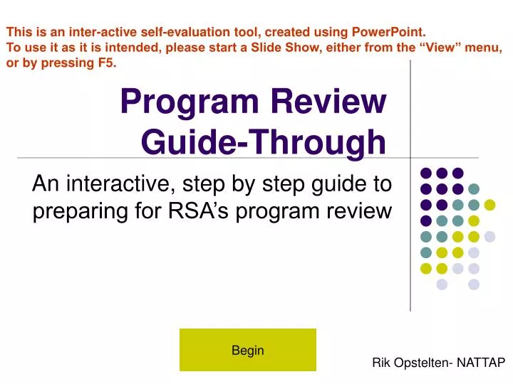 PPT Program Review Guide Through PowerPoint Presentation Free PPT Program Review Guide Through PowerPoint Presentation Free