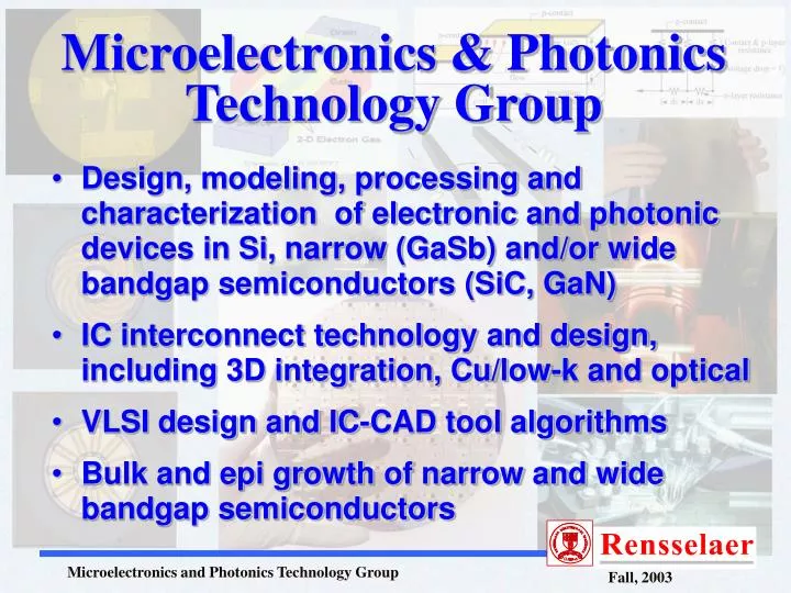PPT - Microelectronics & Photonics Technology Group PowerPoint Presentation - ID:6898536