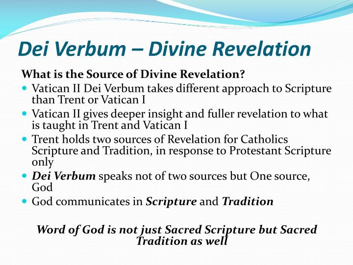 PPT - Dei Verbum PowerPoint Presentation - ID:6898946