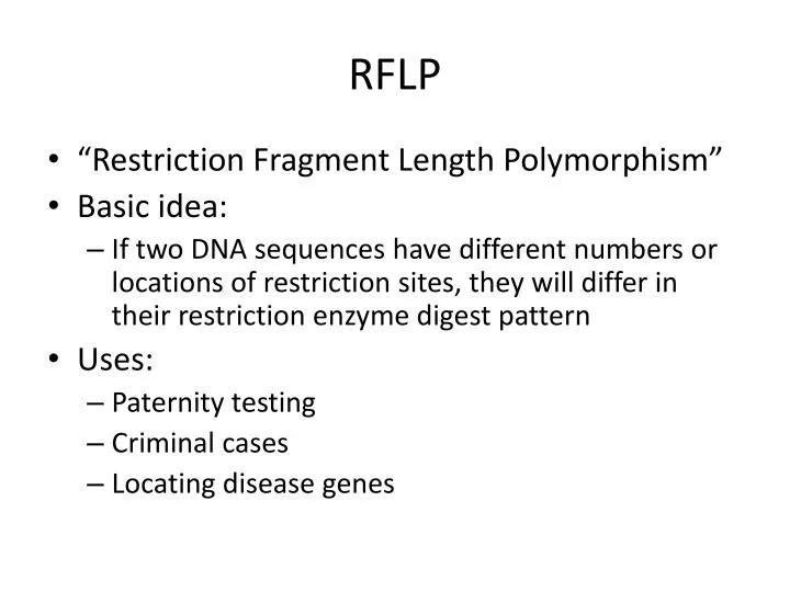 PPT - RFLP PowerPoint Presentation, free download - ID:6899332