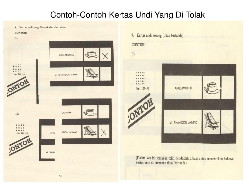 PPT - Contoh-Contoh Kertas Undi Yang Boleh Di Terima PowerPoint ...