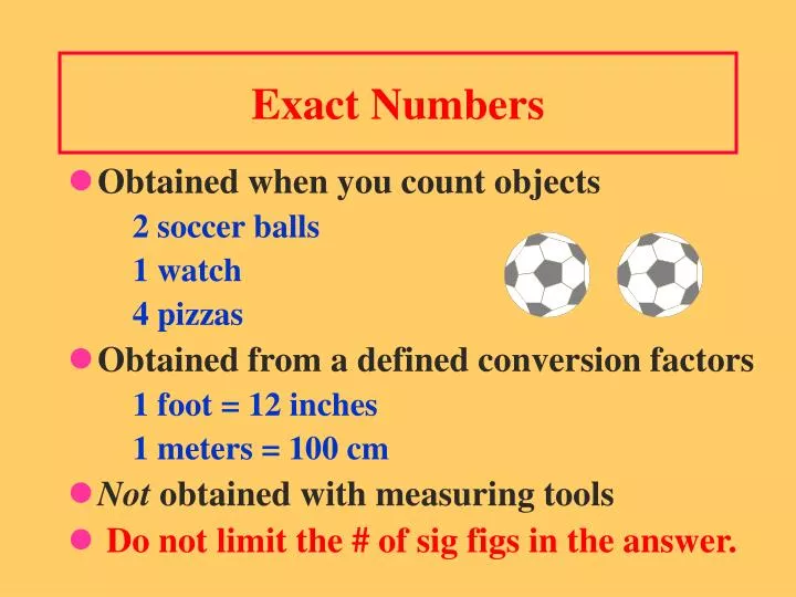 PPT - Exact Numbers PowerPoint Presentation, free download - ID:6900159
