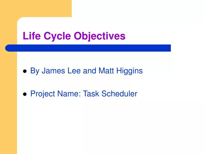 PPT - Life Cycle Objectives PowerPoint Presentation, free download - ID ...