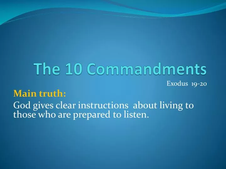 PPT - The 10 Commandments PowerPoint Presentation, free download - ID ...