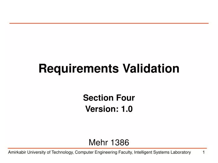 PPT - Requirements Validation PowerPoint Presentation, free download ...