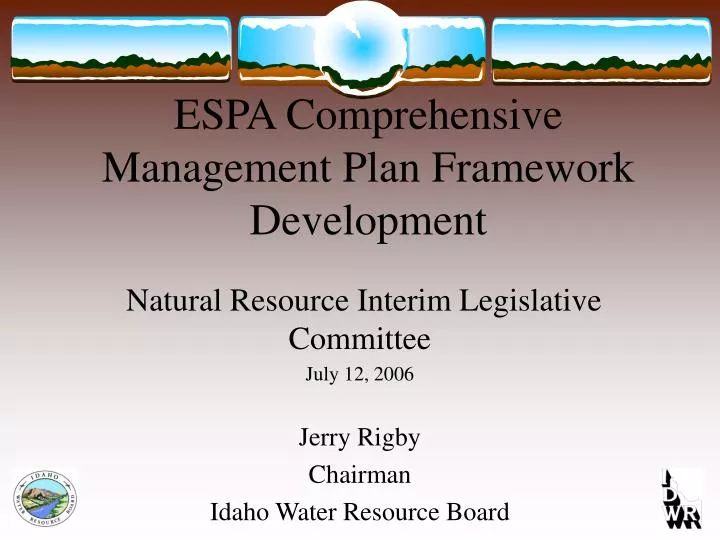 PPT - ESPA Comprehensive Management Plan Framework Development ...