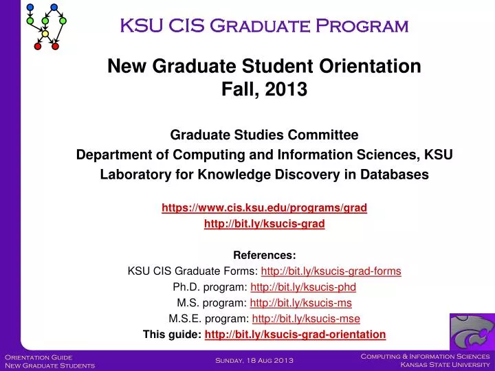 PPT - Graduate Studies Committee Department of Computing and ...
