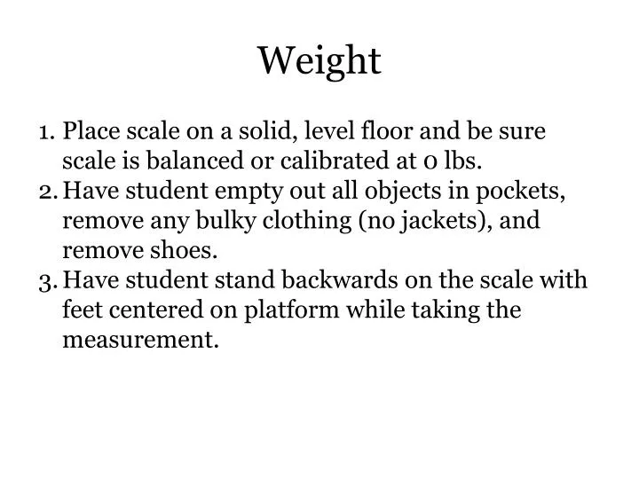 PPT - Weight PowerPoint Presentation, free download - ID:6901914