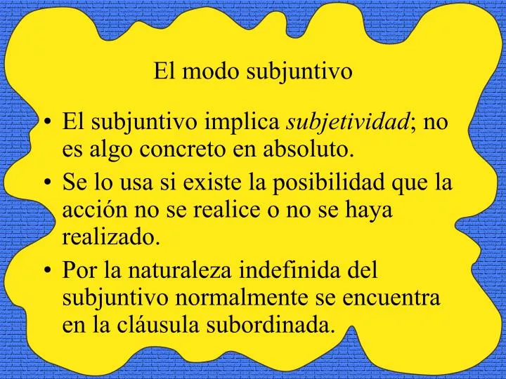 PPT - El modo subjuntivo PowerPoint Presentation, free download - ID ...
