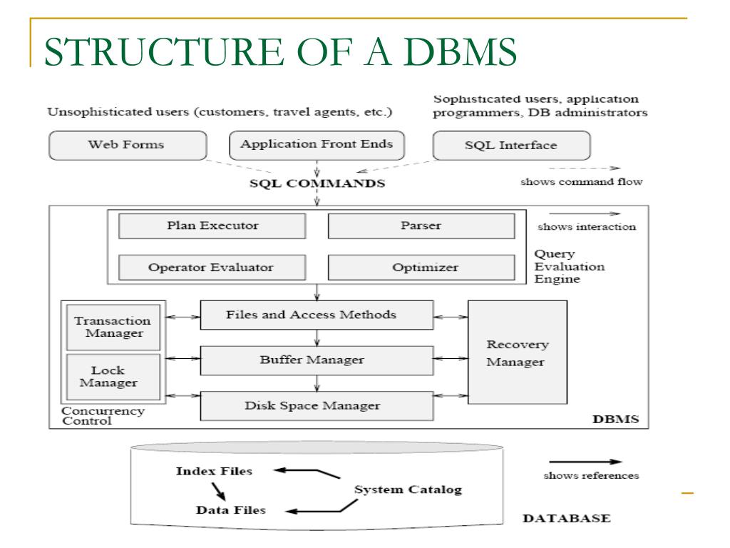 Structure Of Dbms With Diagram Draw The Database System Arch