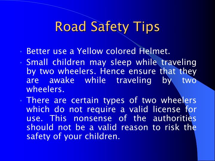 PPT - ROAD SAFETY PowerPoint Presentation - ID:6902616