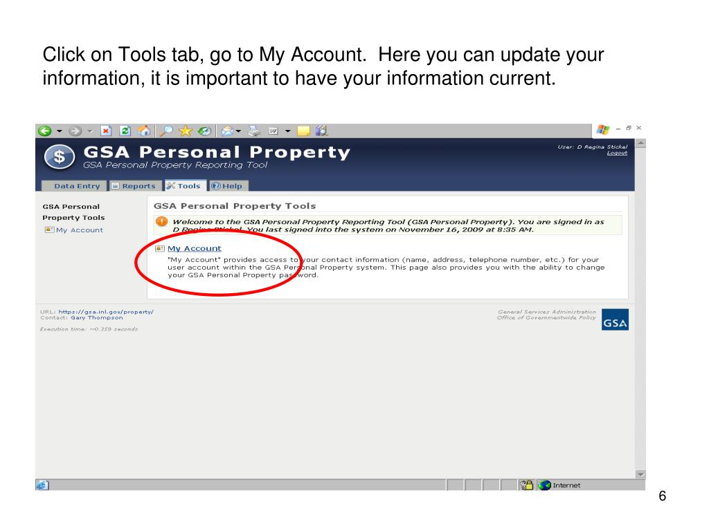 PPT - 1) Agency Sign In My Account Update Account Change Password 2 ...
