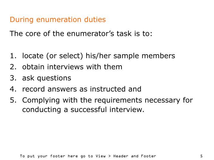 PPT - The role of enumerators in Statistical Data collection PowerPoint ...