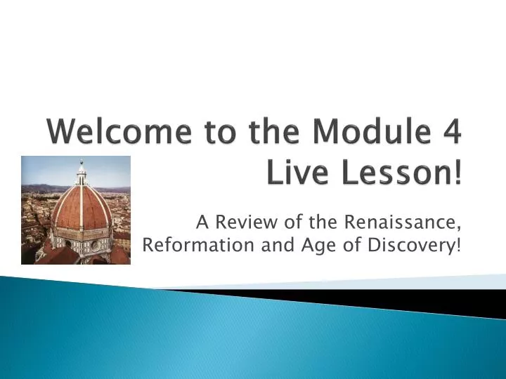 PPT - Welcome to the Module 4 Live Lesson! PowerPoint Presentation ...