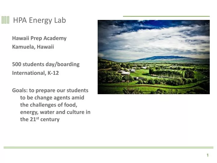 PPT - HPA Energy Lab PowerPoint Presentation, free download - ID:6904140