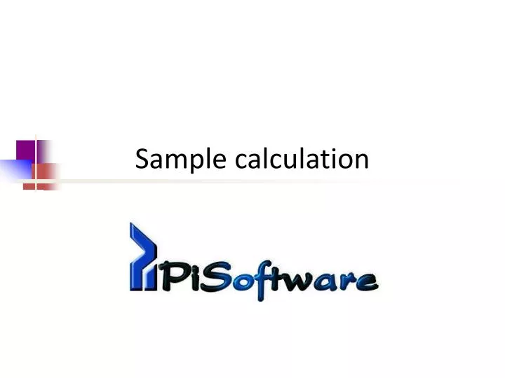 PPT - Sample calculation PowerPoint Presentation, free download - ID ...