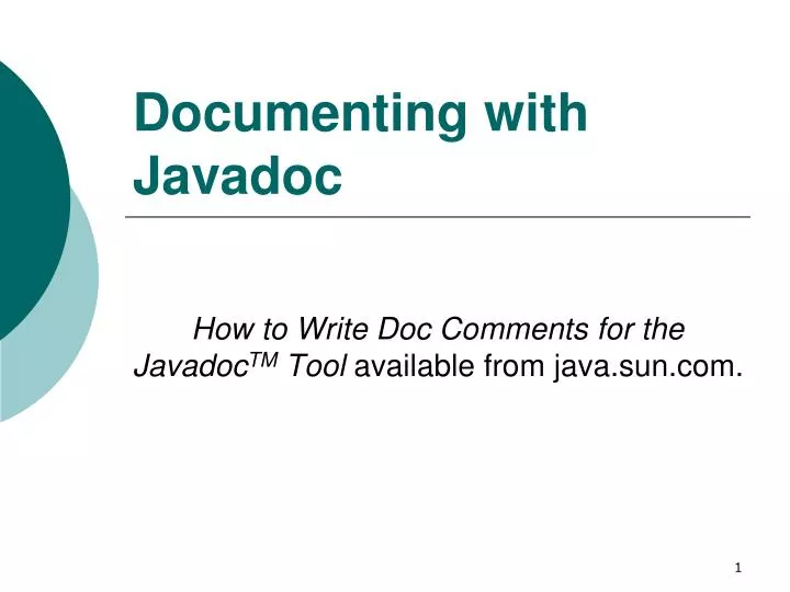 PPT - Documenting with Javadoc PowerPoint Presentation, free download ...
