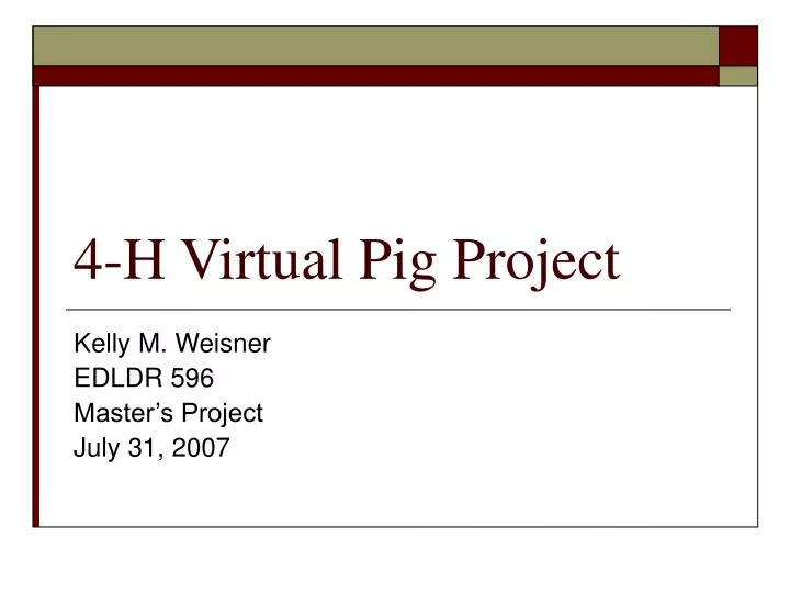 PPT - 4-H Virtual Pig Project PowerPoint Presentation, free download ...