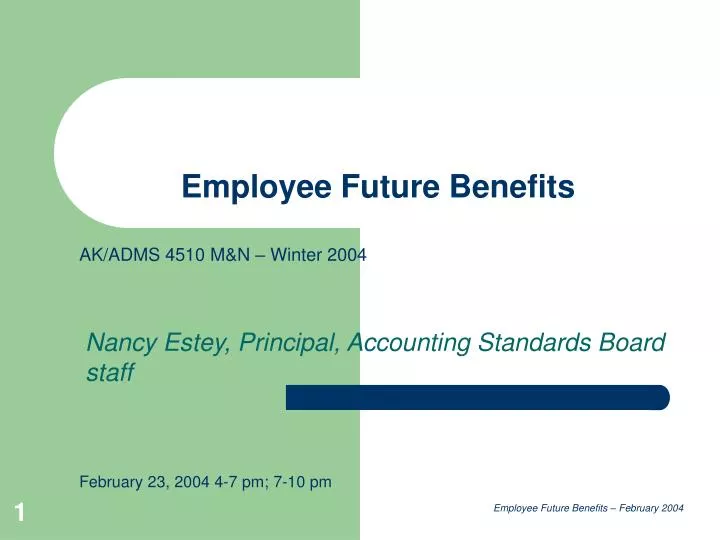 PPT - Employee Future Benefits PowerPoint Presentation, free download ...