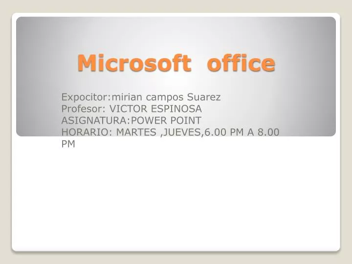PPT - Microsoft office PowerPoint Presentation, free download - ID:6907655