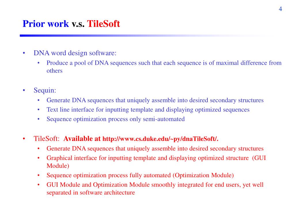 Ppt Tilesoft Sequence Optimization Software For Designing Dna