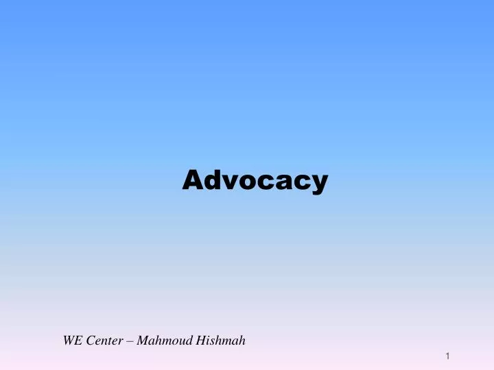 PPT - Advocacy PowerPoint Presentation, free download - ID:6907931