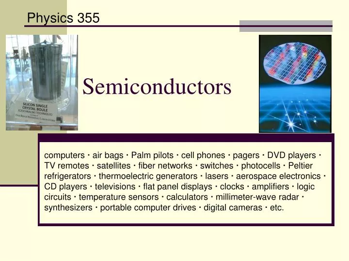 PPT - Semiconductors PowerPoint Presentation, free download - ID:6909465