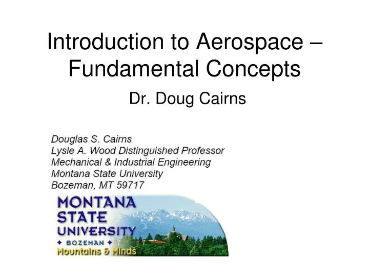 PPT - Introduction to Aerospace – Fundamental Concepts PowerPoint ...