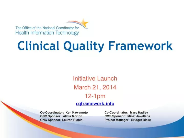 PPT - Clinical Quality Framework PowerPoint Presentation, free download ...
