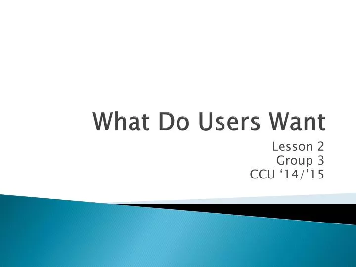 PPT - What Do Users Want PowerPoint Presentation, free download - ID ...