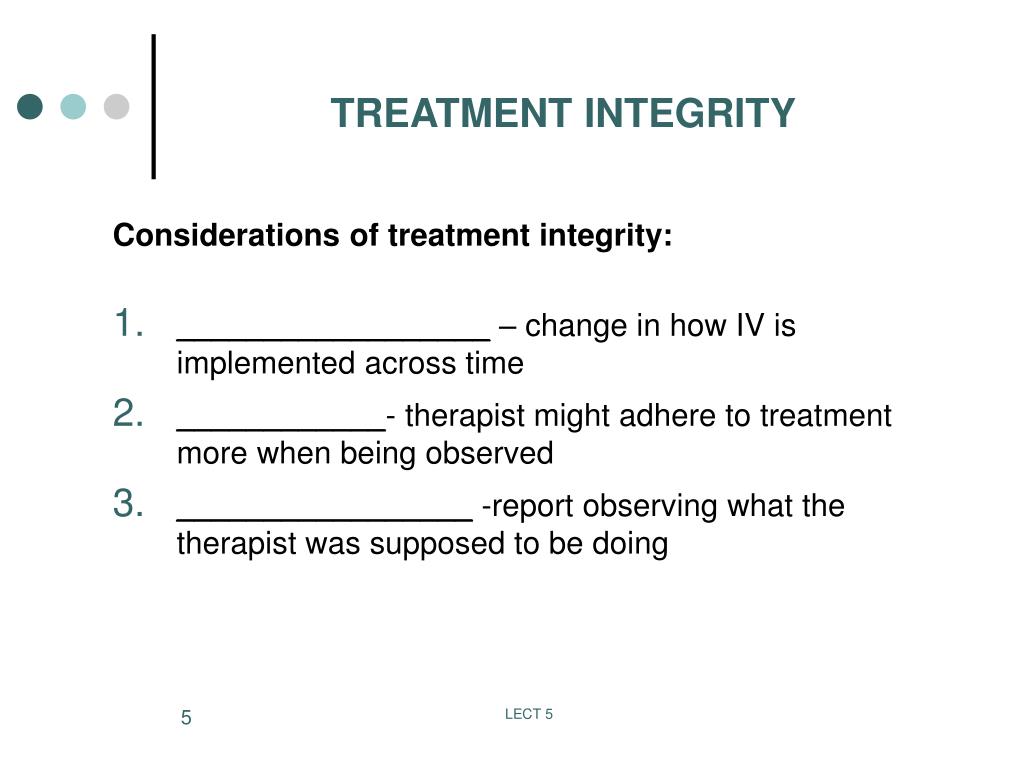 PPT - TREATMENT INTEGRITY (Peterson et al., 1982) PowerPoint ...