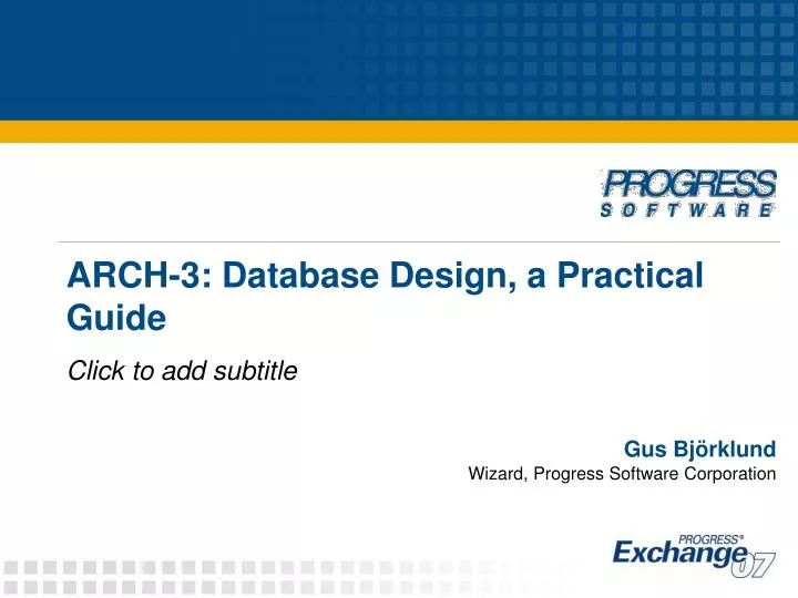 PPT - ARCH-3: Database Design, a Practical Guide PowerPoint ...
