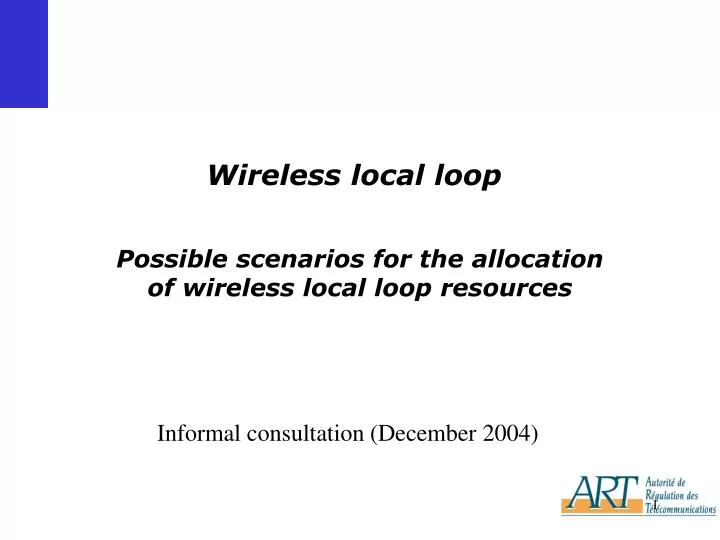 PPT - Wireless local loop PowerPoint Presentation, free download - ID ...