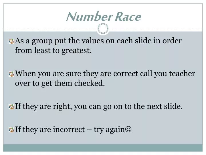 PPT - Number Race PowerPoint Presentation, free download - ID:6913867