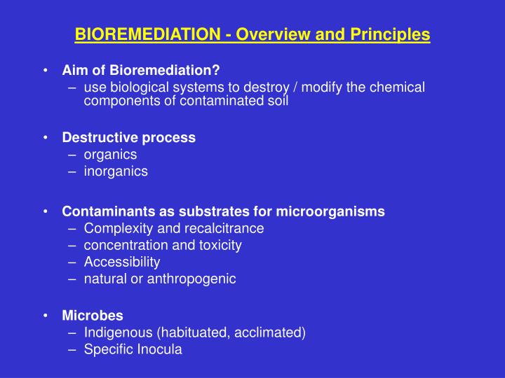 PPT - Bioremediation (Biological Remediation Technologies) PowerPoint ...