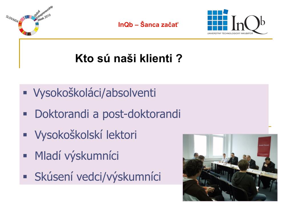PPT - InQb – Šanca začať Ing. Denisa Brighton PowerPoint Presentation ...