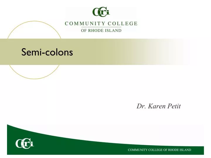 PPT - Semi-colons PowerPoint Presentation, free download - ID:6915776