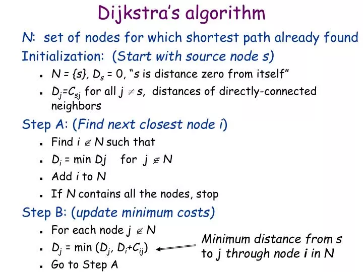 PPT - Dijkstra’s algorithm PowerPoint Presentation, free download - ID ...