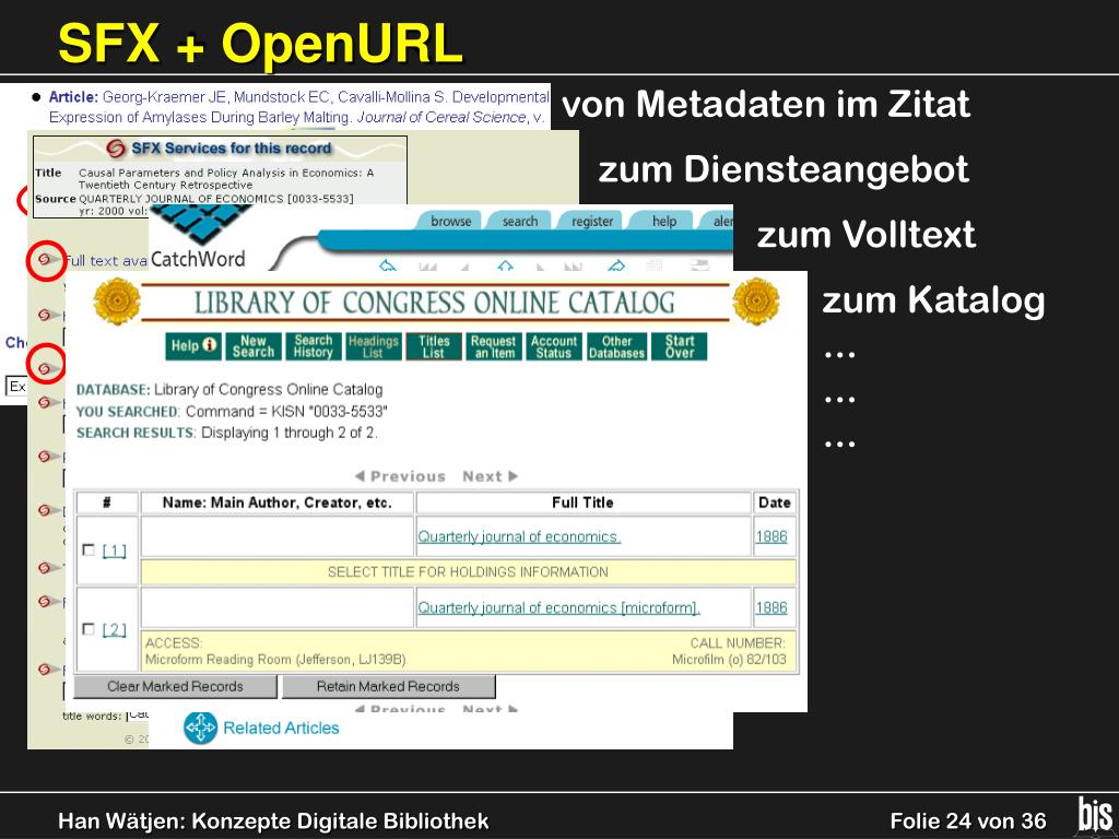 PPT - Die Konzeption der Bibliotheken zur Weiterentwicklung der ...