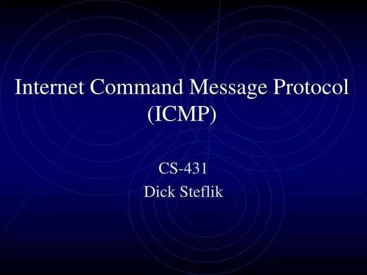 PPT - Internet Command Message Protocol (ICMP) PowerPoint Presentation ...