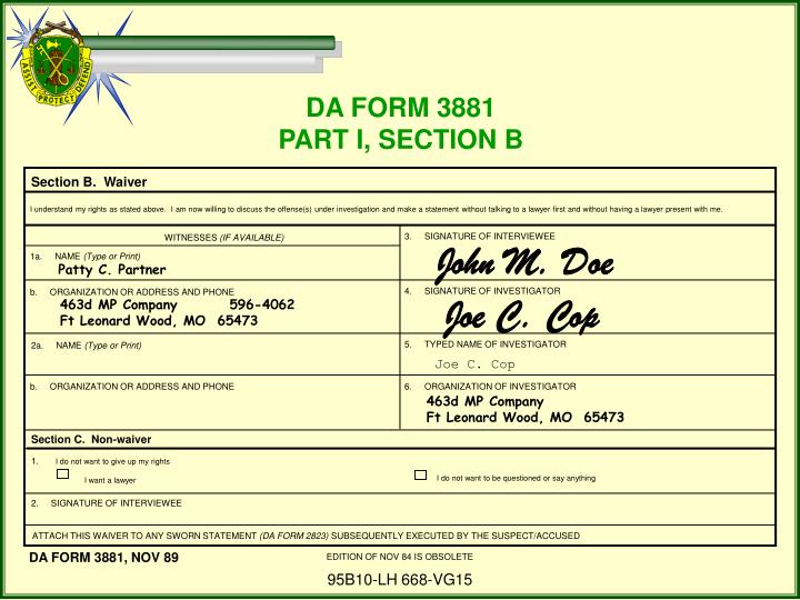 PPT - ADVISE SUSPECT OF ARTICLE 31 - MIRANDA RIGHTS PowerPoint ...